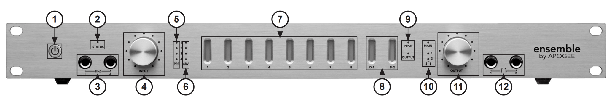 Navigating the Front Panel of Ensemble Firewire